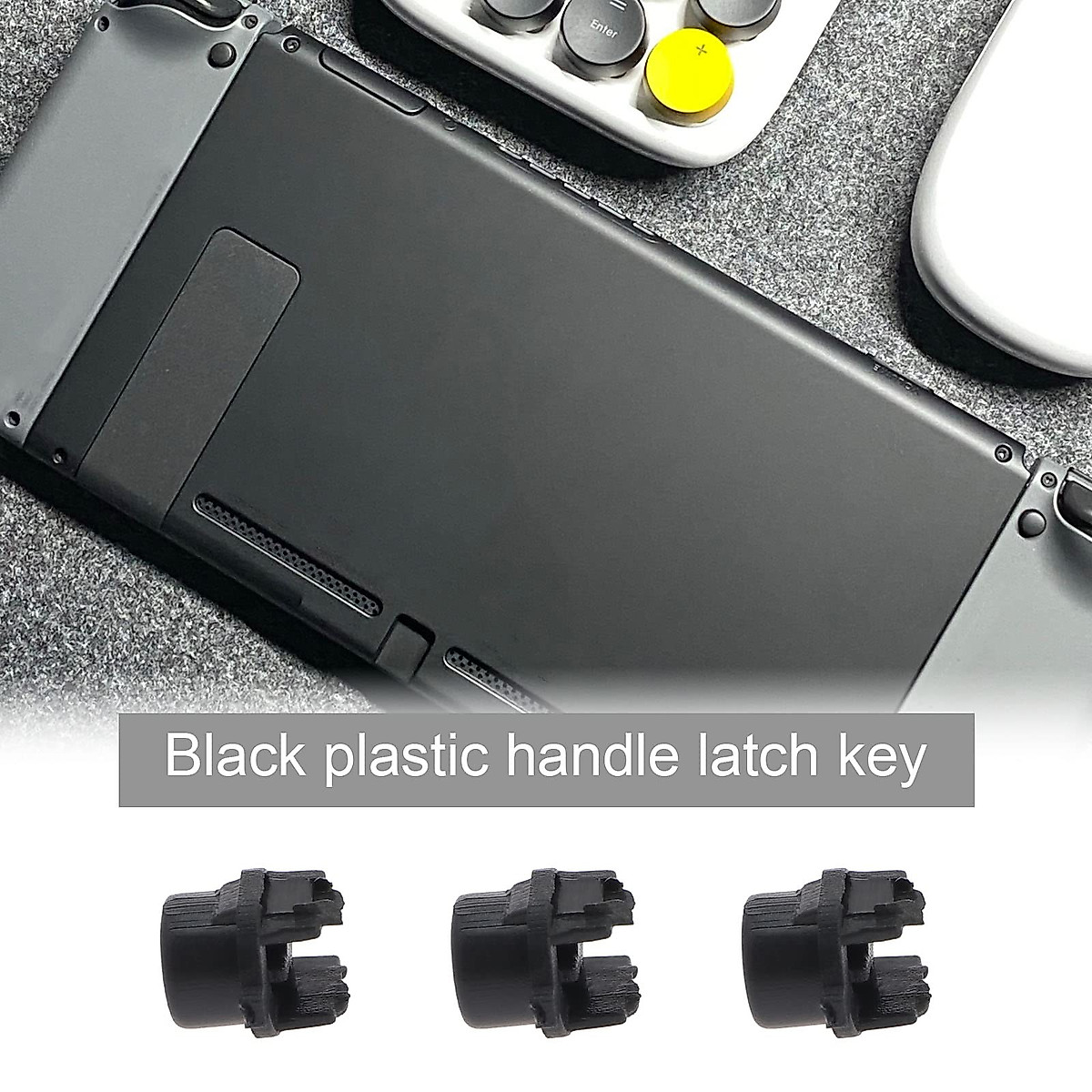 Micro Traders 4PCS Release Eject Lock Buttons Compatible with Nintendo Switch Compatible with Joy-Con Controllers Replacement Parts Plastic Black, EC|153