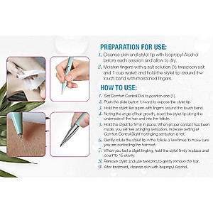 Clean + Easy Non-Laser Personal Electrolysis Device - Permanent Hair Removal for Face and Body, Battery Operated, Painless and Convenient Home Treatment