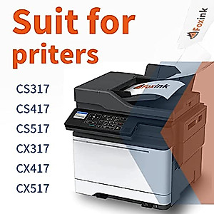 FOXINK Remanufactured for Lexmark Toner Cartridge CS317 CS317dn CX317 CX317dn CS417 CS417dn CX417 CX417de CS517 CS517de CX517 CX517de Toner 71B10K0 71B10C0 71B10M0 71B10Y0, 3000 & 2300 Pages