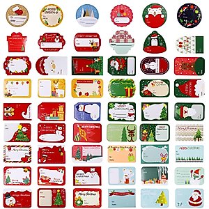 MELLIEX 270 Pieces Christmas Gift Tags Sticker, Self-Adhesive Gift Labels Name Tags for Presents Envelopes Cards