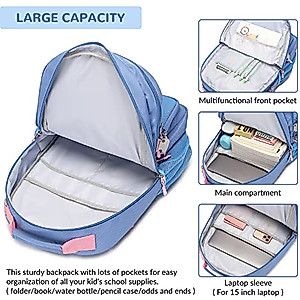 El-fmly Big School Backpack Bookbag for Teen Students, Multi Pockets Water Resistant Casual Daypack with 15.6 inch Laptop pocket for Travel(Grey)