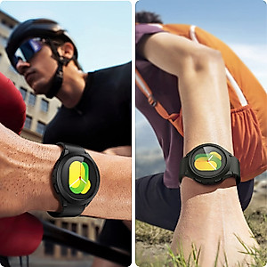 Misxi 2-Pack Hard PC Case with Screen Protector for Samsung Galaxy Watch 5 Galaxy Watch 4 40mm, Ultra-thin Scratch Resistant Cover with Tempered Glass, Black