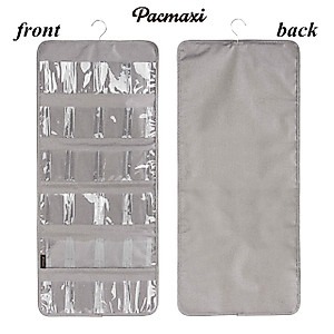 PACMAXI Over The Door Shoes Organizer for 12 Pairs of Baby Shoes Boys Girl, Hanging Baby Shoe Organizer with Hanger(Polyester Material-Grey)