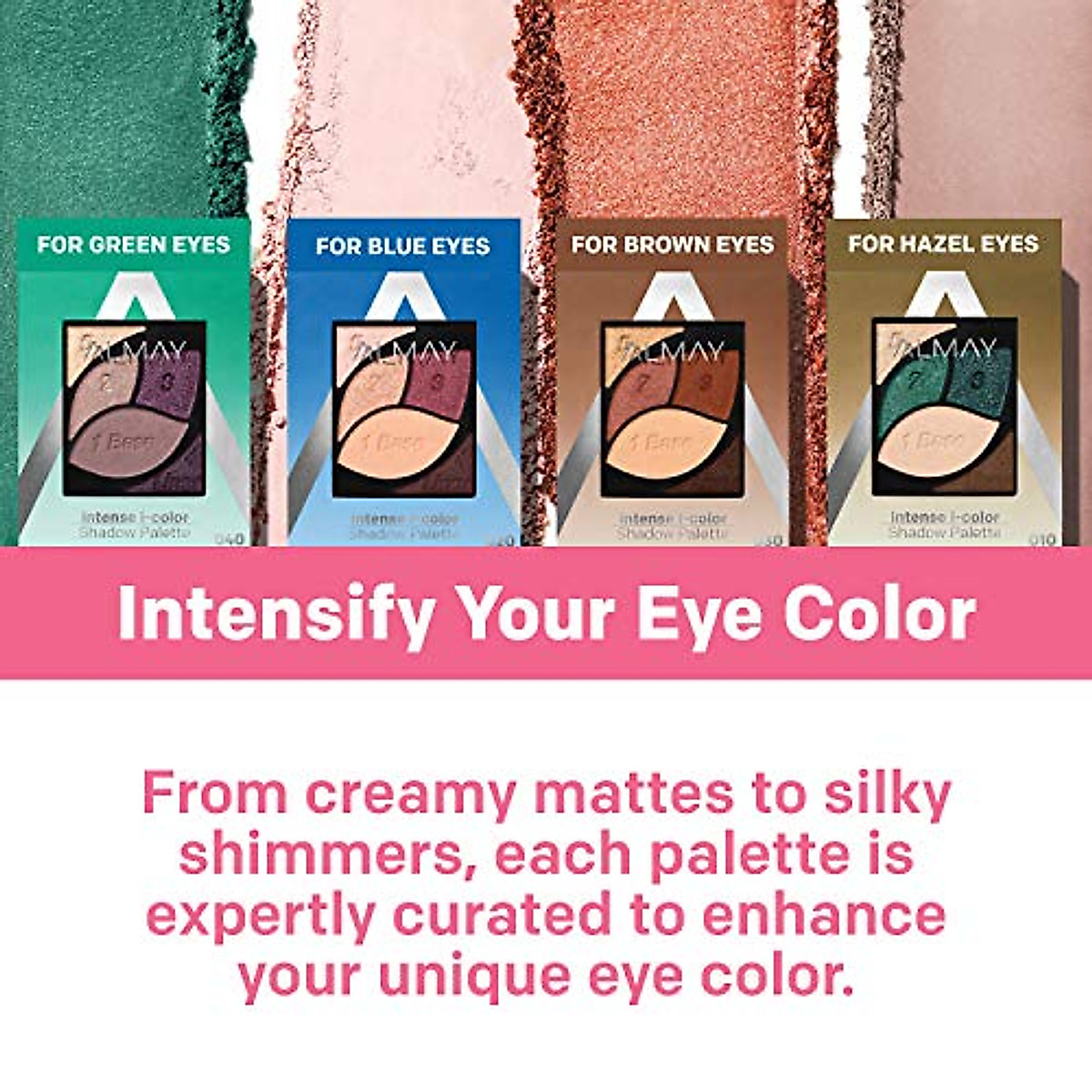 Almay Eyeshadow Palette, Longlasting Eye Makeup, Primer Enriched with Antioxidant Vitamin E, Hypoallergenic, 040 Green Eyes, 0.1 Oz
