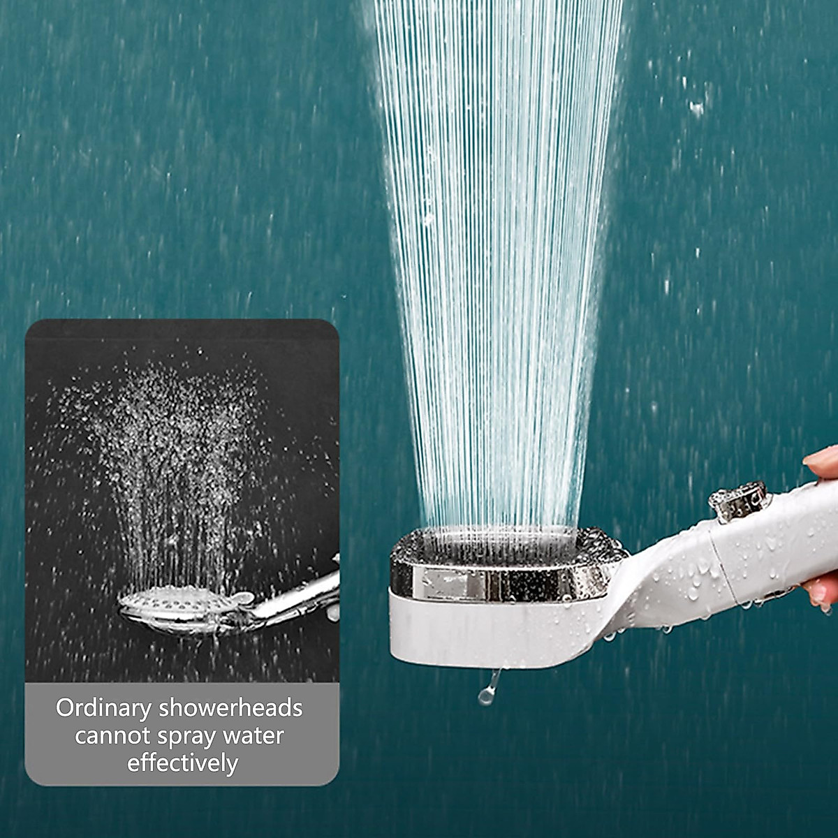 Fufafayo Pressurized Showerhead Four-Speed Pressurized Bathtub Shower Detachable Shower Head Shower Spray Bathroom Shower Head Cosmetic Nozzle with Overhead Spray Function