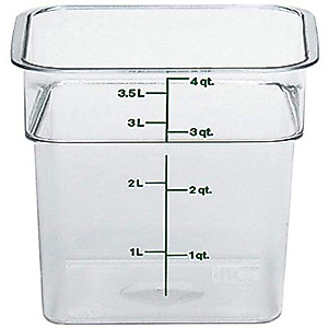 Cambro 4SFSCW135 CamSquare Polycarbonate Square Food Storage container