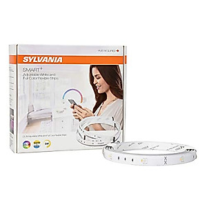 SYLVANIA Smart ZigBee Flex Expansion Lightstrips, RGBW Full Color and Tunable White, Works with SmartThings, Wink, and Amazon Echo Plus, Hub Needed for Alexa / Google Assistant - 1 Pack