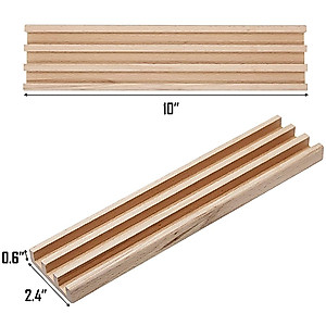 Lulu Home Domino Racks, 4 Professional Wood Domino Trays Premium Holder Racks Great for Mexican Train, Mahjong, Games