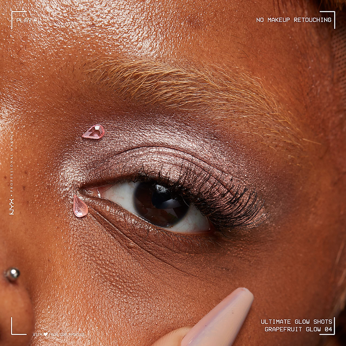 NYX PROFESSIONAL MAKEUP Ultimate Glow Shots, Liquid Eyeshadow, Long-Lasting Shimmer Eye Shadow with Vitamin C - Grapefruit Glow