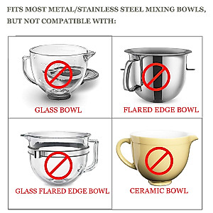 Pouring Shield, GUCHO Universal Pouring Chute for KitchenAid Bowl-Lift Stand Mixer Attachment/Accessories (pouringA)