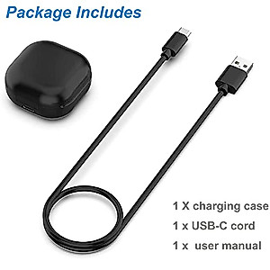 Compatible for Galaxy Buds Pro Charging Case, Charger Station Charge Dock for Samsung Galaxy Buds Pro SM-R190, Bluetooth Pairing, Wireless & Wired Charging Station (Black)