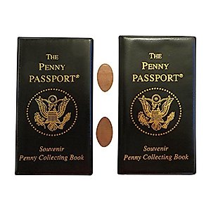 Two-Pack of Penny Passport Souvenir Collecting Book with Free Pressed Pennies