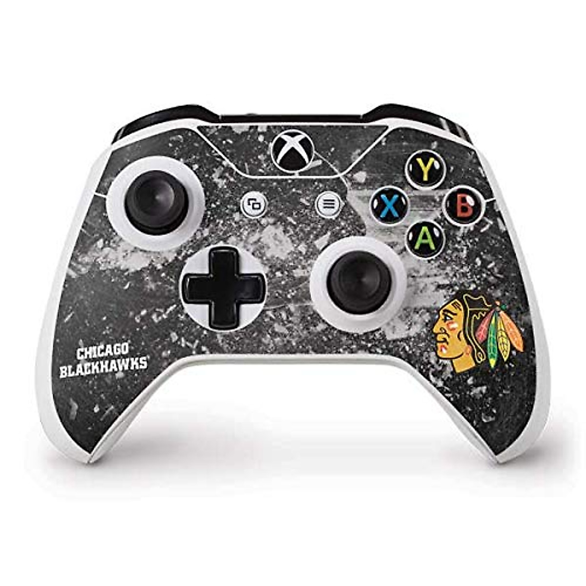 Skinit Decal Gaming Skin compatible with Xbox One S Controller - Officially Licensed NHL Chicago Blackhawks Frozen Design