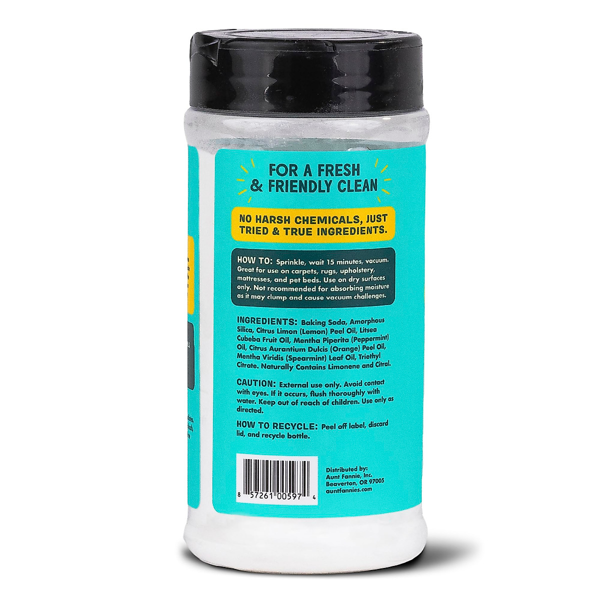 Aunt Fannie's Carpet Refresher, Odor Neutralizing Powder for Homes with Children or Pets (Bright Lemon, Single)