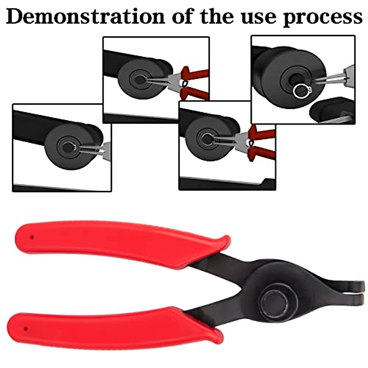 Snap Ring Plier Set Heavy Duty Long Reach Snap Ring Plier Set With Case 11pc Retaining Ring Pliers Set Mechanics Circlips Auto Tool Internal External Pliers for Car Trunk Motorcycle
