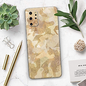 DesignSkinz Desert Camouflage V1 Protective Vinyl Decal Wrap Skin Cover Compatible with The Samsung Galaxy S20 (Screen Trim & Back Glass Skin)