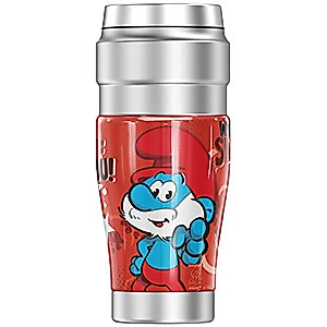 THERMOS The Smurfs OFFICIAL Papa Smurf We Smurf You STAINLESS KING Stainless Steel Travel Tumbler, Vacuum insulated & Double Wall, 16oz