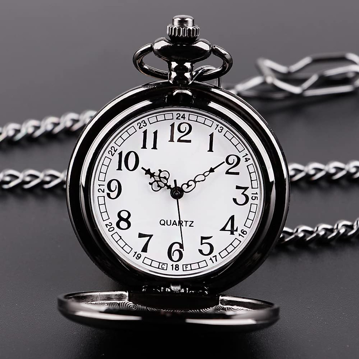 Alice Pocket Watch Lovely Pattern Quartz Pocket Watch with 37CM Chain Cosplay Best Gifts