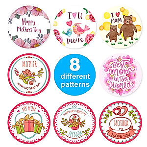 500Pcs Mothers Day Stickers,Mother’s Day Stickers Roll,Happy Mothers Day Stickers for Envelopes Gift Cards Decorations