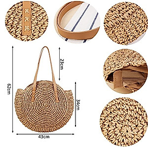 Donalworld Women Hipster Flower Cloth Crossbody Purse Straw Bag Army