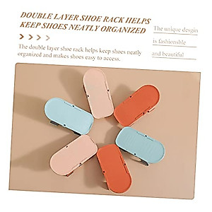 Alipis 3pcs Shoe Rack Adjustable Shelf Brackets Shoe Organizer Adjustable Stand Shoe Rack Holder Shoe Holder Shoe Storage Holder Slipper Rack Holder Double Layer Shoe Holder Home Supply