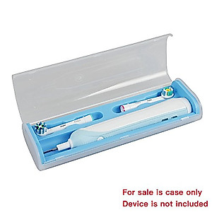 Hermitshell Plastic Travel Case Carrying Bag Fits Braun Oral-B Pro 1000 / Vitality/Pro-Health Precision Power Rechargeable Electric Toothbrush Powered (Blue)