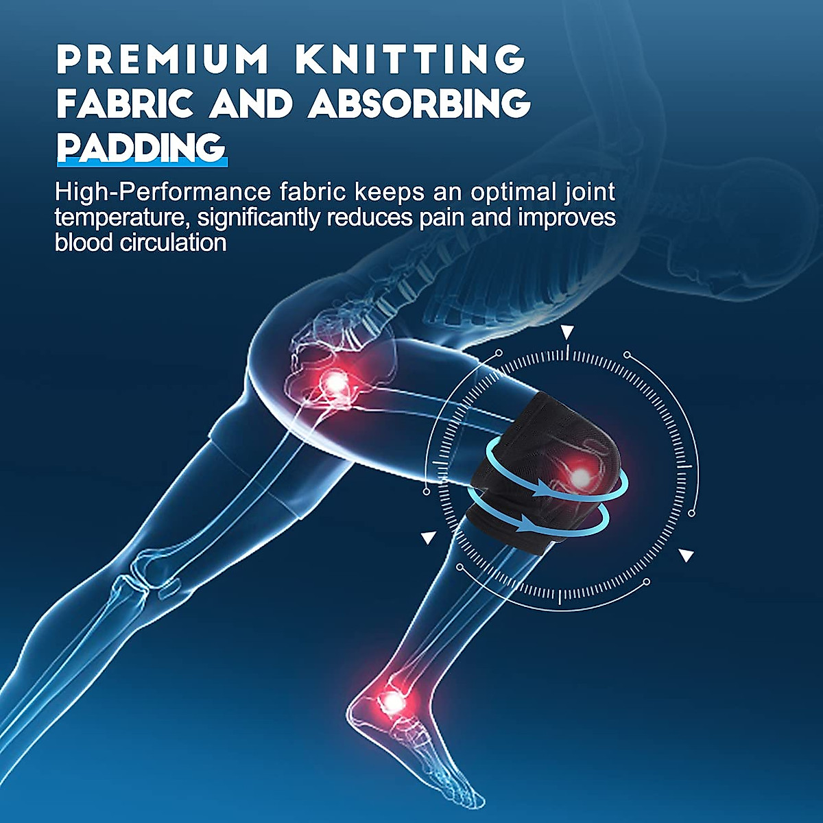 Volleyball Knee Pads with High Protective Low-Profile Soft Padding, Dance Riding Protection for Junior Youth Adult (XL)