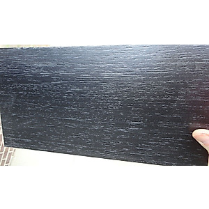 Ebony Black Composite Wood Veneer 23" x 7" raw no Backing 1/42" Thickness # 633