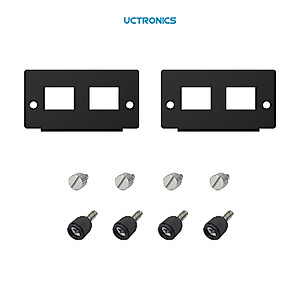 UCTRONICS I/O Panel with 2 Slots for Keystone Jacks, Compatible with Raspberry Pi Ultimate Rack Mount, 2 Pack