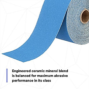 3M Stikit Blue Abrasive Sheet Roll, 36217, No Hole, 2.75 in x 20 yd, 80+ Grade, Automotive Sanding Roll Sandpaper for Coating Removal, Body Repair, Auto Sanding