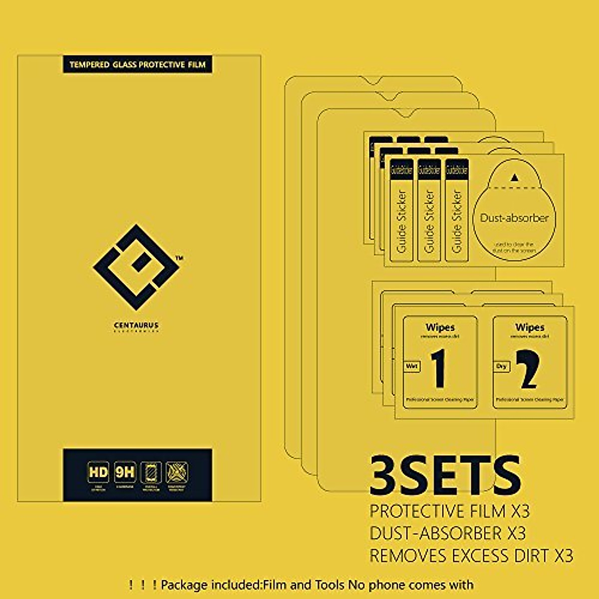 CENTAURUS Galaxy Tab E 8 inch Screen Protector,(3 Packs) Ultra-Thin Clear 9H Hardness Tempered Glass Protective Film Replacement for Samsung Galaxy Tab E 8 SM-T378 / SM-T375 / SM-T377。