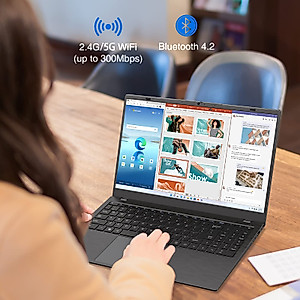 BiTECOOL 15.6-inch Windows 11 Laptop, 12GB RAM, 256GB NVMe SSD, up to 2100MB/S, FHD IPS Display ...