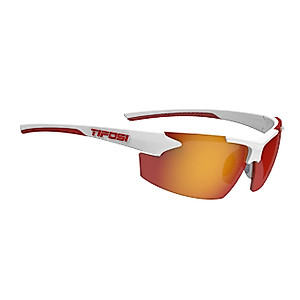 Tifosi Optics Track Sunglasses (White/Red, Smoke Red)