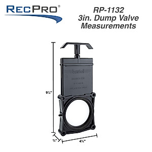 RecPro RV Dump Valve 3" Anonda Replacement | RV Plumbing Fitting | Camper Dump Valve Replacement