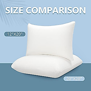 AM AEROMAX 12 × 20 Pillow Insert Memory Foam Lumbar Support Throw Pillow Sham Rectangular for Decorative Cushion Bed Couch Sofa Without Deform After Longtime Use