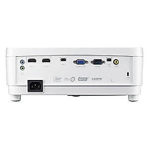 ViewSonic PX706HD 1080p Short Throw Projector with 3000 Lumens 22,000:1 DLP Dual HDMI USB C and Low Input Lag, Stream Netflix with Dongle