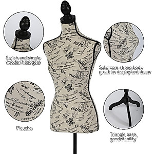 Mannequin Dress Form Mannequin Torso 60-67 Inch Height Adjustable Clothing Forms Easy to Move for Clothing Dress Jewelry Display with Tripod Wooden Base (CM, 60-67 Inches)