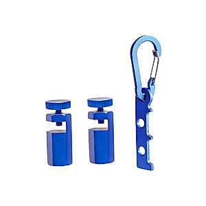 Shkalacar Tall Stair Gauges for Framing Square, Stair Guages Knobs Tool with Holder Carabiner for Circular Saw Metal Stair Stringer Layout Tool for Carpentry Squares Stair Rafter Gauge Clamps