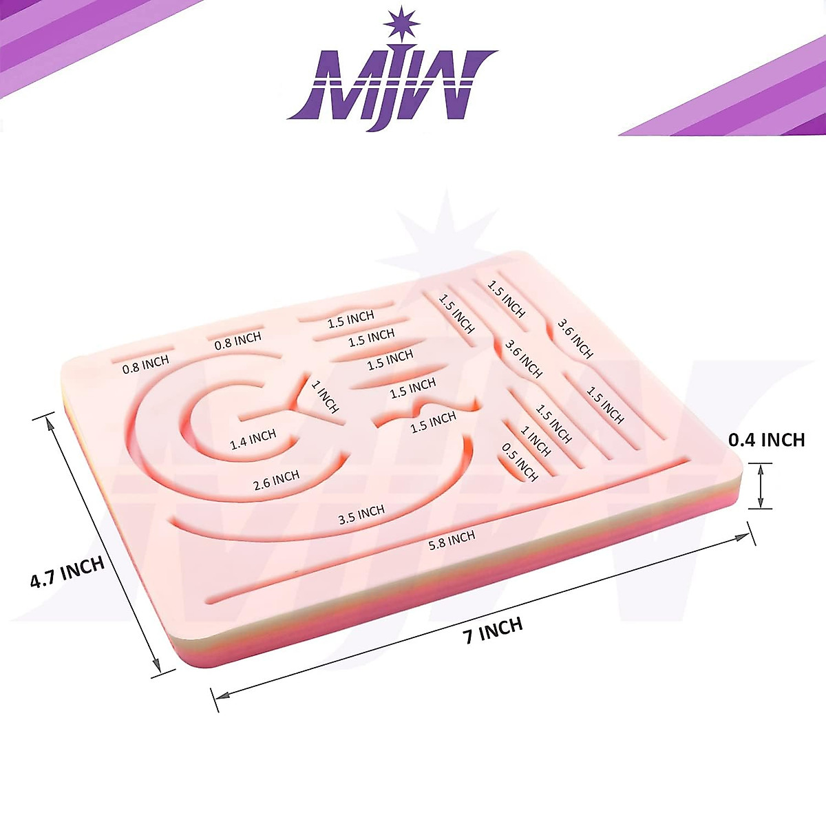 Upgraded Suture Pad for Medical and Vet Students, Refill Suture Practice Pad for Suture Kit, 3 Layers Durable Pad with Pre-Cut Wounds, Hard to Rip, Tear or Break (Training Practice Only)