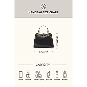 BABEYOND Clutch Purses for Women - Evening Bag Formal Metallic Bridal Beaded Handbag for Wedding 1920s Prom Party