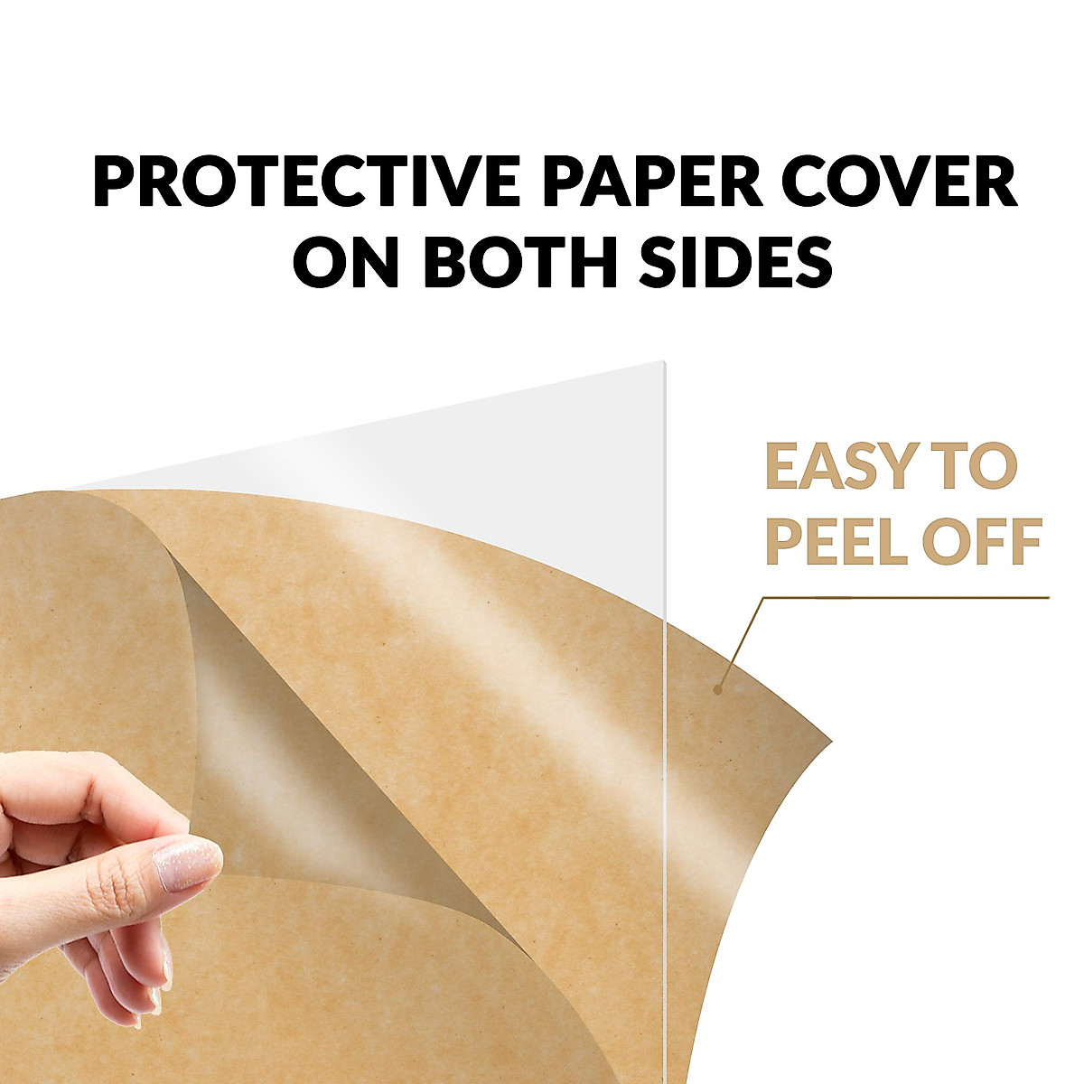 SimbaLux Acrylic Sheet Clear Plexiglass 8” x 10” 0.04” Thick (1mm) Pack of 10 Transparent Plastic Plexi Glass Board with Protective Paper for Photo Frame Replacement, DIY Display Projects, Craft