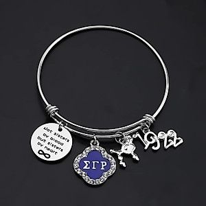 HOLLP 1922 SGR Sorority Jewelry SGR Bracelet Not Sis-ters by Blood But Sis-ters by Heart Bracelet Sis-ter Gift for Sorority Women(Bracelet-2)