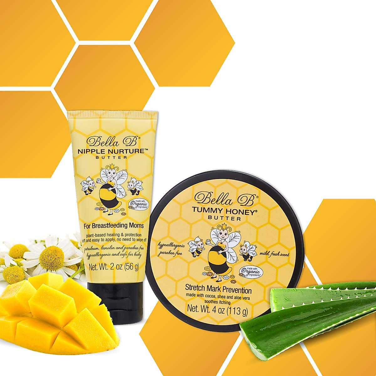 Bella B Bundle: Nipple Nurture Butter 2 oz and Tummy Honey Butter 4 oz (4 Ounce)