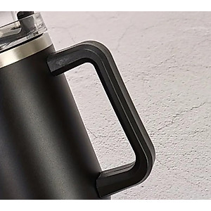 40 Oz Muggs Tumbler with Lid Handle Straw, 304 Stainless Steel Double-layer Vacuum Auto Cup Outdoor large Capacity Travel Mug Thermos Travel Coffee Mug for Home, Office (White)