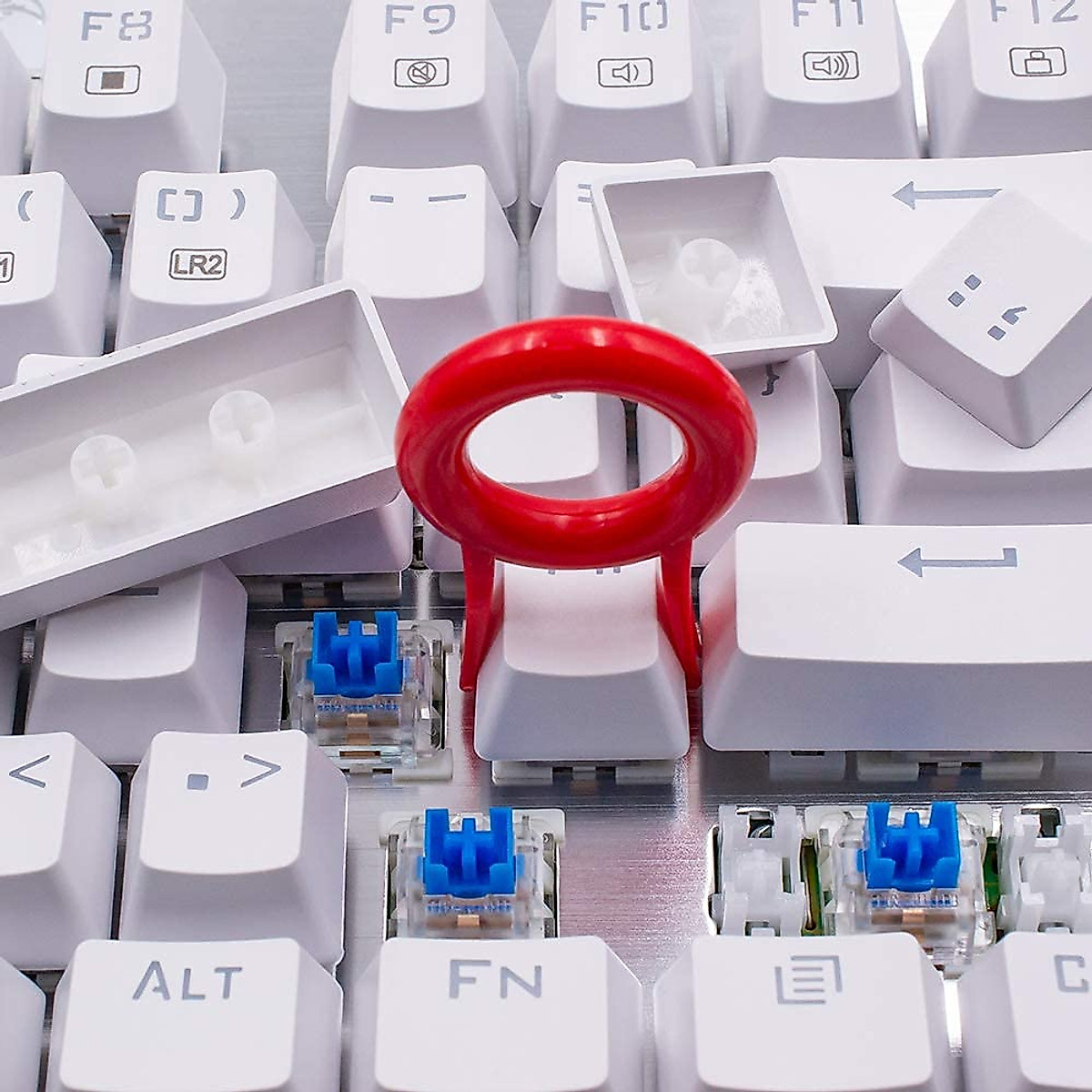 Granvela Pack 2 Keycap and Key Remover Red Plastic Keycap and Key Puller for Mechanical Keyboard