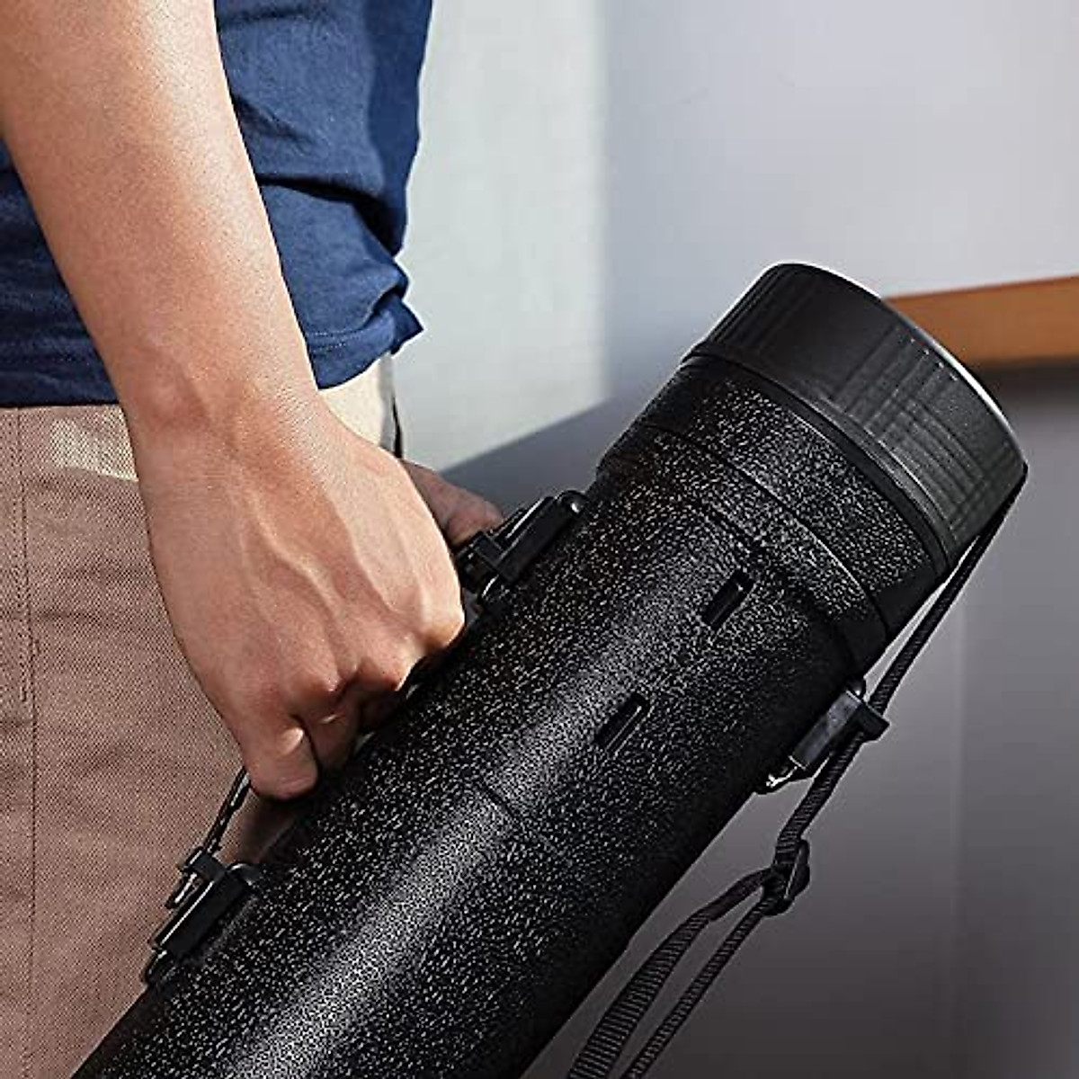 Juvale Poster Tube, Blueprint Document Holder for Drawing, Drafting, Art Storage with Carrying Strap (2 Pack, Expandable 24-40 inches)