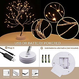 TOSTA Tree Lamp Warm White 108 LED DIY Tabletop Fairy Light Decorative Shimmer Sparkly Desk Lamp Bonsai Artificial Trees Branches for Home Room Decor Wedding,Birthday Valentines Gift