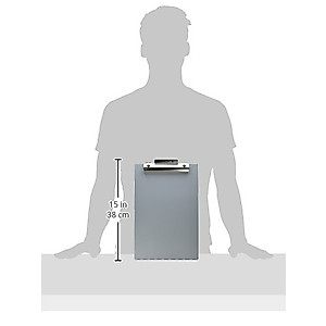 Saunders Recycled Aluminum Redi-Rite Storage Clipboard with Self-Locking Latch – Lightweight, Weather-Resistant Lacquer Finish Stationery Box. Office Products, Silver, Letter