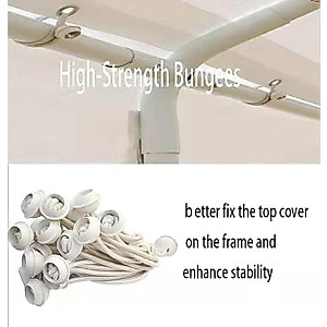 FORALEBEN Carport Replacement Canopy Cover for 10 x 20 Car Tent Top Garage Shelter Outdoor White (Only Top Cover, Frame Not Included)