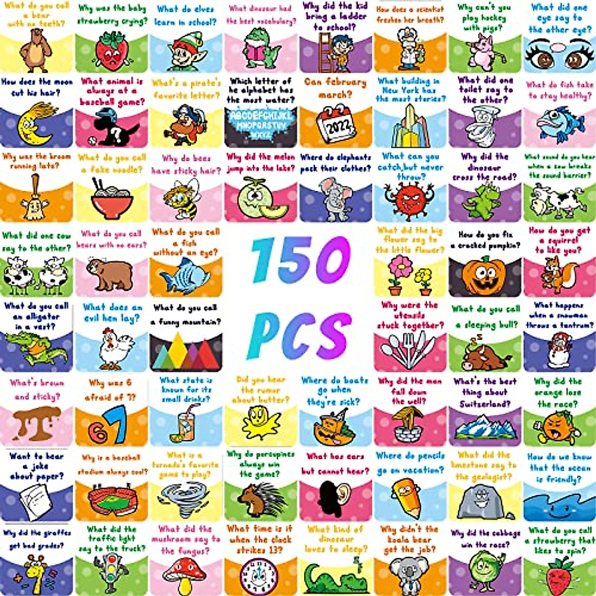 150 Lunch Box Jokes for Kids Lunchbox Notes for Kids Inspirational Motivational Funny School Lunch Notes Lunch Jokes Notes for Kids Boys and Girls Classroom Birthday Party Favor Supplies